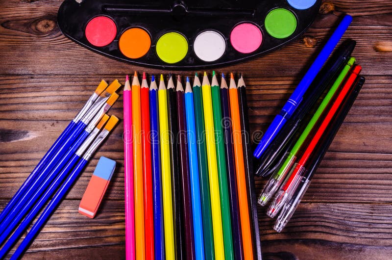 Different drawing tools stock image. Image of graphic - 1251881