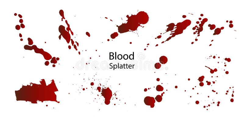 Set of Different Dripping Blood Splashes,collection of Dripping Drops ...