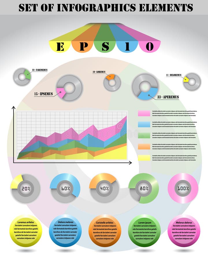 Set of Different Elements of Infographic Stock Vector - Illustration of ...