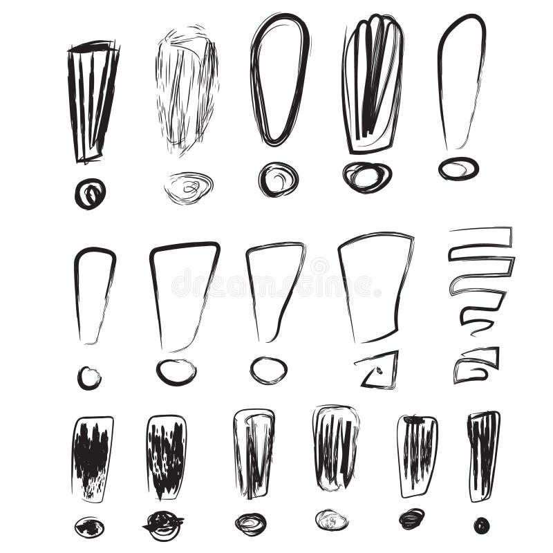 Set of Different Exclamation Marks, Important Information Symbols Stock ...