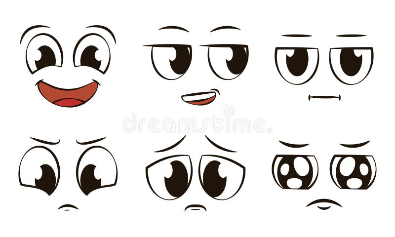 Set of Different Face Expression Avatars Vector Stock Vector ...