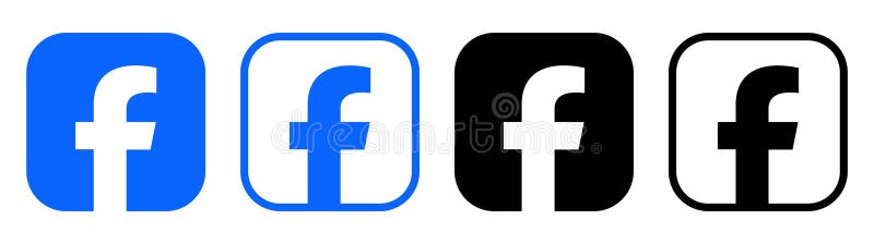 Set of Different Facebook App Icons, Isolated on Transparent Background ...
