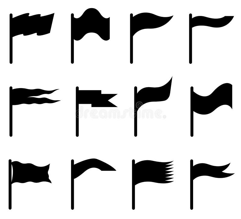 Different Flags Template Blank Vector Set. Stock Vector - Illustration ...