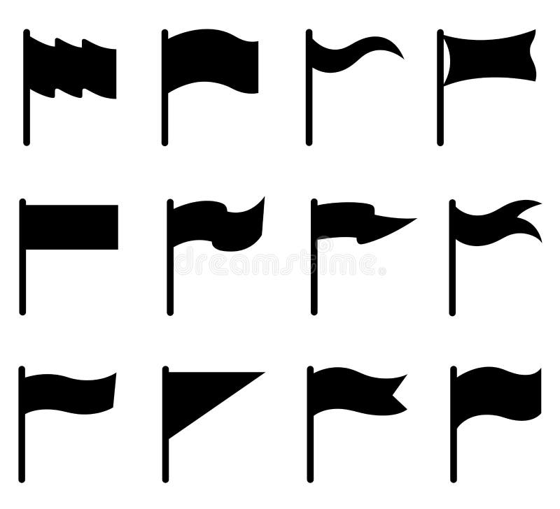 Different Flags Template Blank Vector Set. Stock Vector - Illustration ...