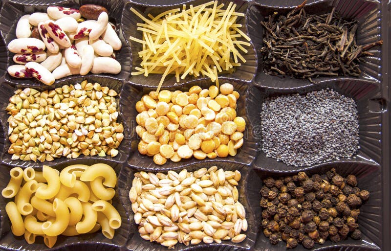 Set of Different Food and Ingredients Stock Image - Image of ...
