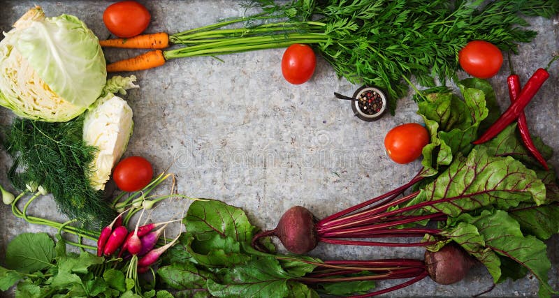 Set of Different Fresh Vegetables. Proper Nutrition Stock Photo - Image ...