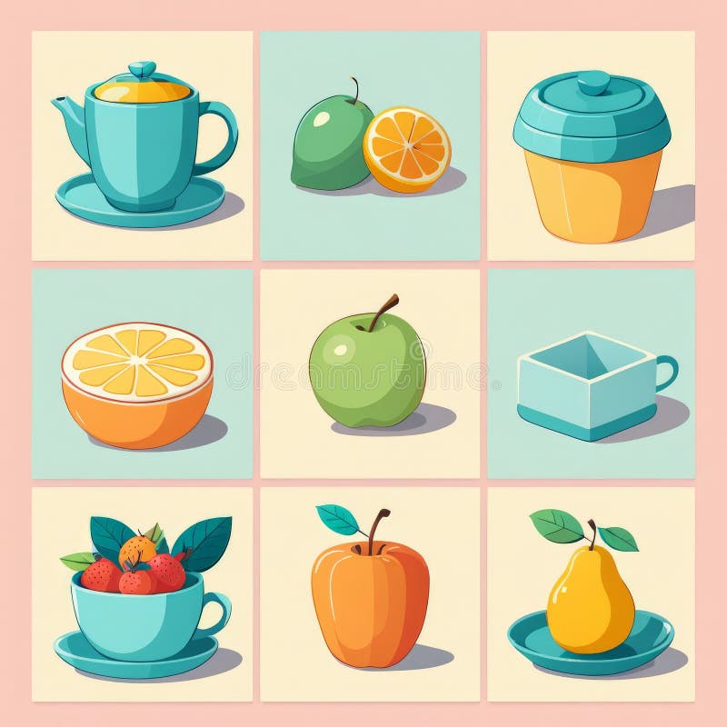 Different Fruit Icons Stock Illustrations – 3,117 Different Fruit Icons ...