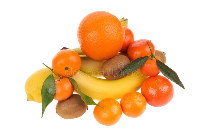 Set of Different Fruits Isolated on the White Background Stock Image ...