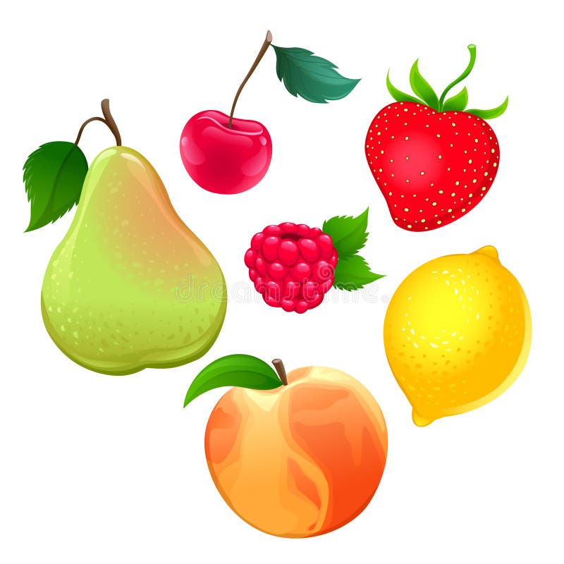 Set of different fruits stock vector. Illustration of group - 53256502