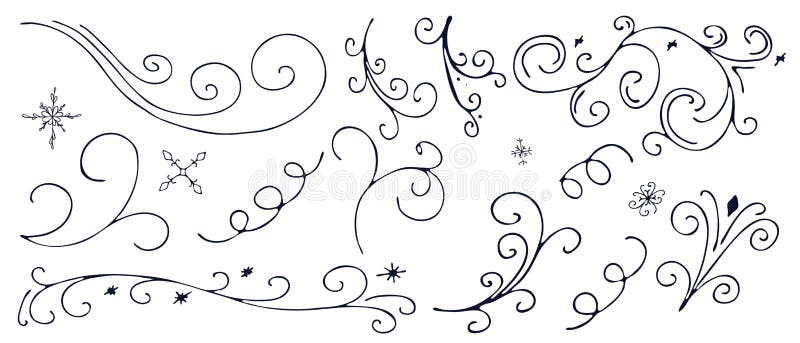 Set of Different Funny Winter Patterns, Hand Drawn Frost on the Window ...