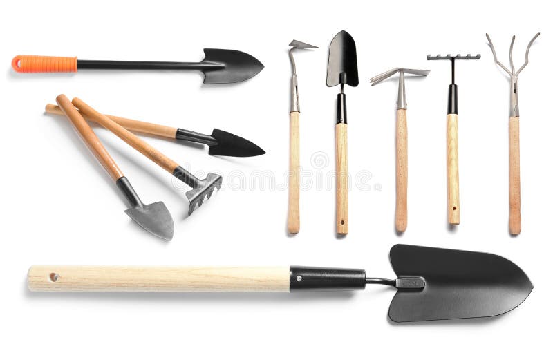 Set of Different Gardening Tools on Background Stock Photo - Image of ...