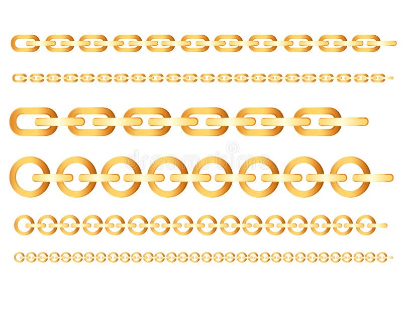 Set of Different Gold Chain Accessory for Luxury Decoration Bracelets ...