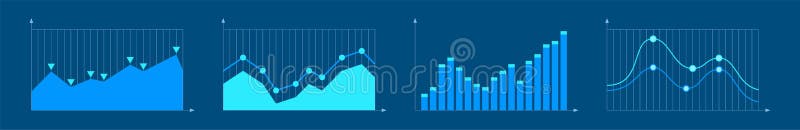 Business Charts and Graphs Infographic Elements Vector Illustration ...