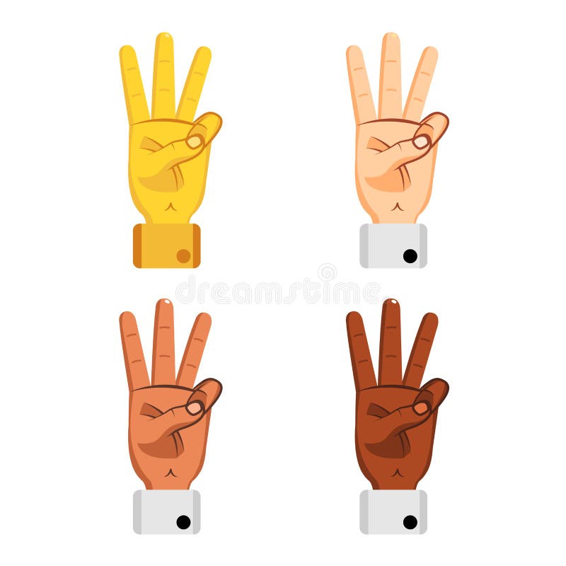 Set of Different Hand Icons Doing Gestures Vector Stock Vector ...