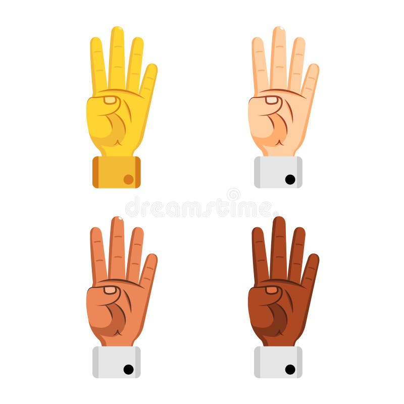 Set of Different Hand Icons Doing Gestures Vector Stock Vector ...