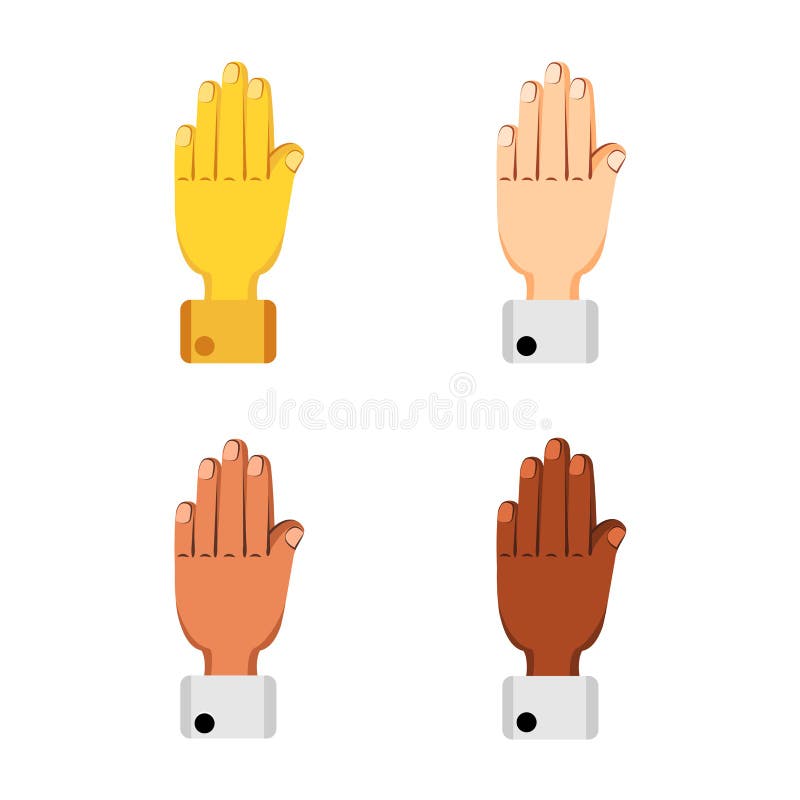 Set of Different Hand Icons Doing Gestures Vector Stock Vector ...