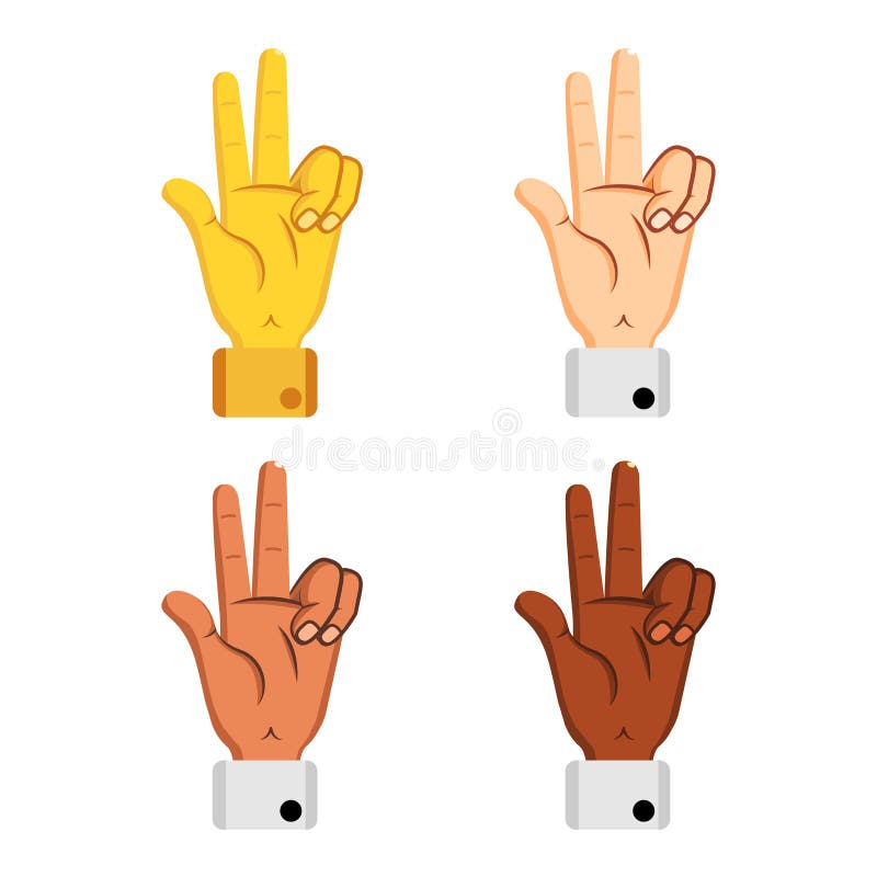 Set of Different Hand Icons Doing Gestures Vector Stock Vector ...