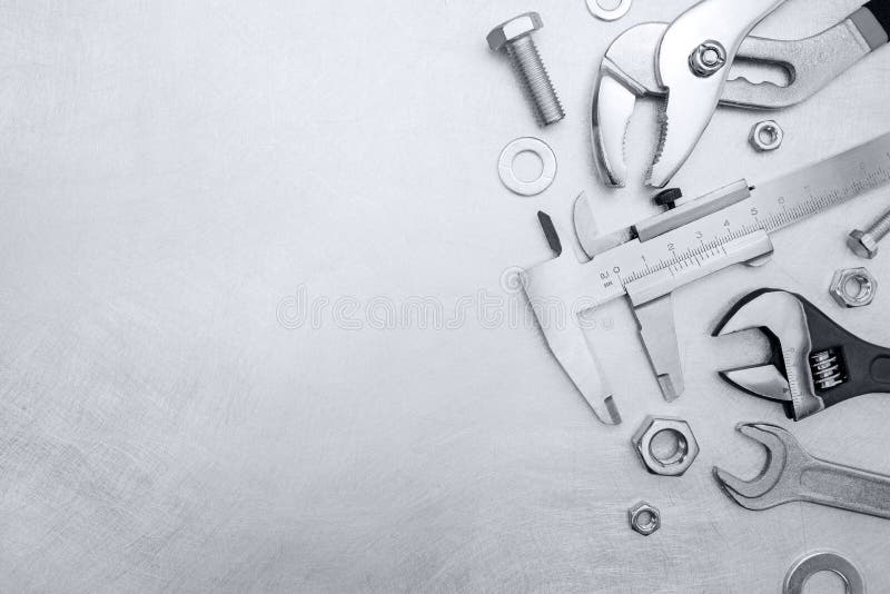 Set of Different Hand Work Tools Including Wrenches Pliers and C Stock ...