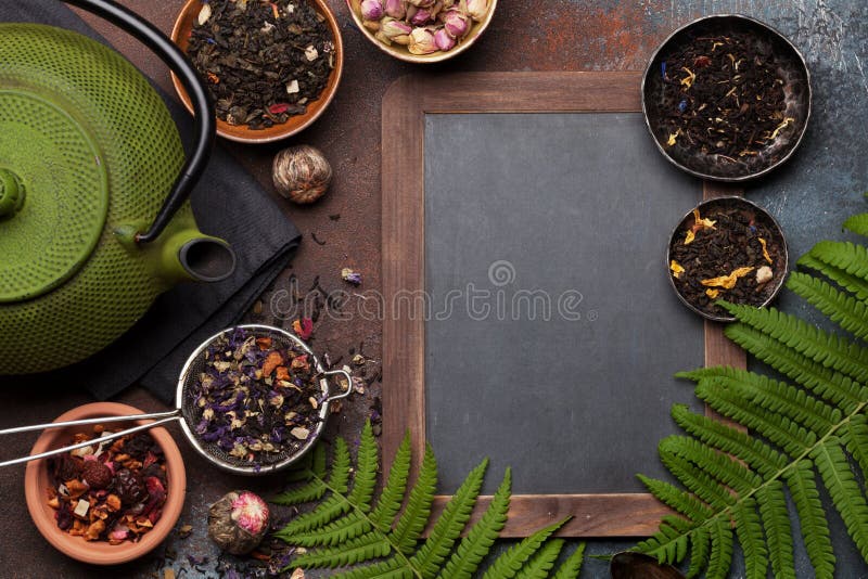 Set of Herbal and Fruit Dry Teas Stock Image - Image of heap, aromatic ...
