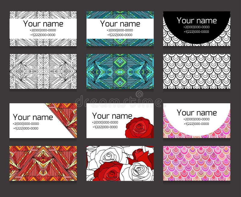 Horizontal Business Cards Stock Illustrations – 6,833 Horizontal ...