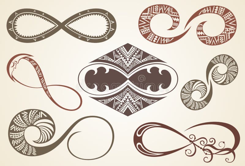 Set of Different Infinity Symbols Stock Vector - Illustration of curve ...