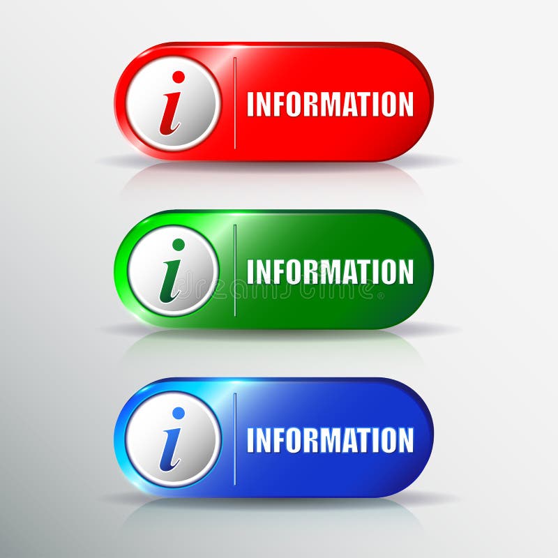 Information Buttons stock illustration. Illustration of color - 4095512