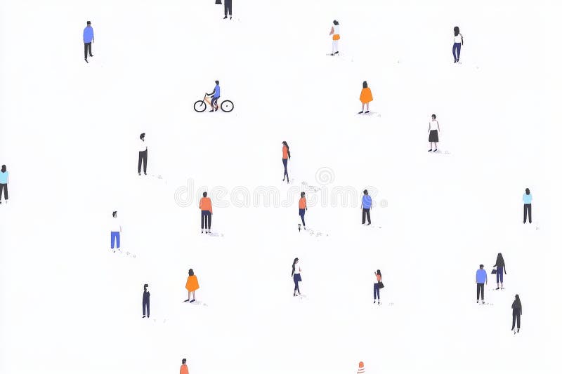 A Set of Different Isomeric Modern Figures, Male and Female, Isolated ...