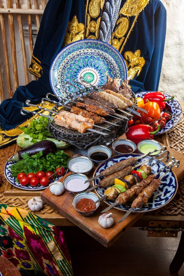 Set of different kebabs stock image. Image of graphic - 71689153