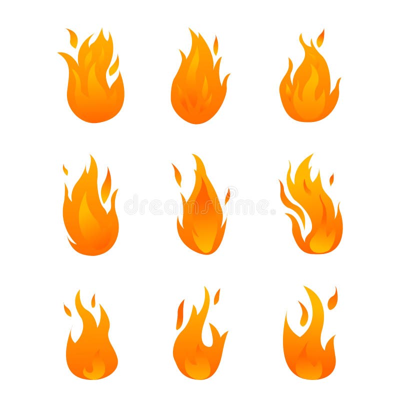 Kinds Fire Icon Set Stock Illustrations – 260 Kinds Fire Icon Set Stock ...