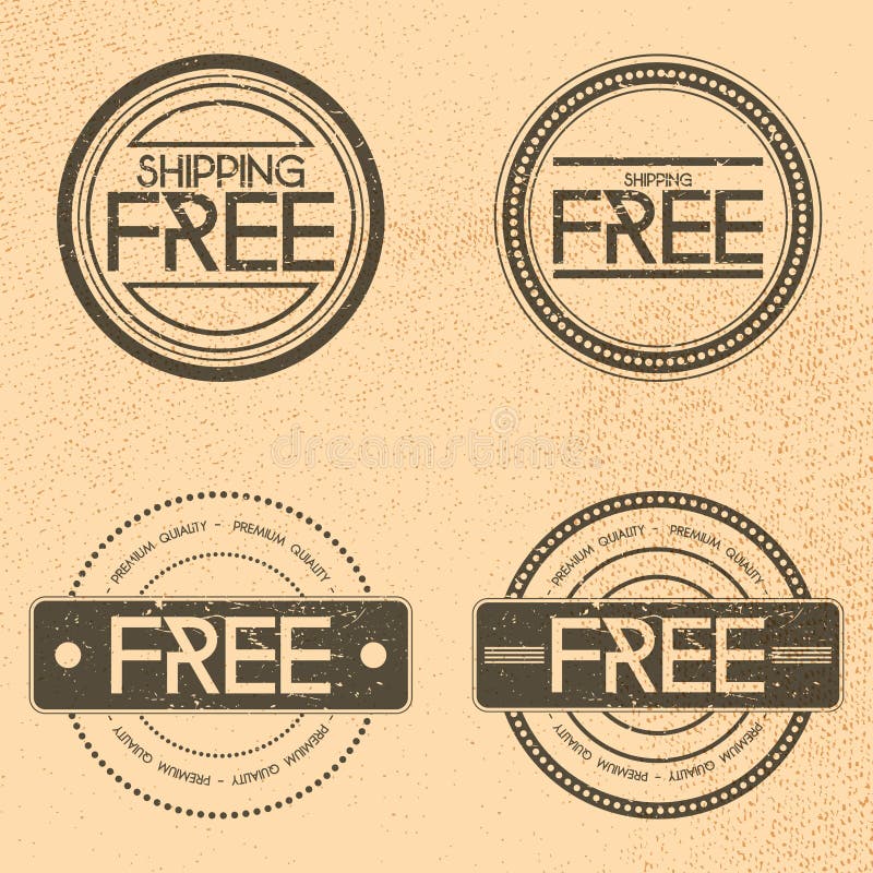 Set of Different Labels Isolated on Background Stock Illustration ...