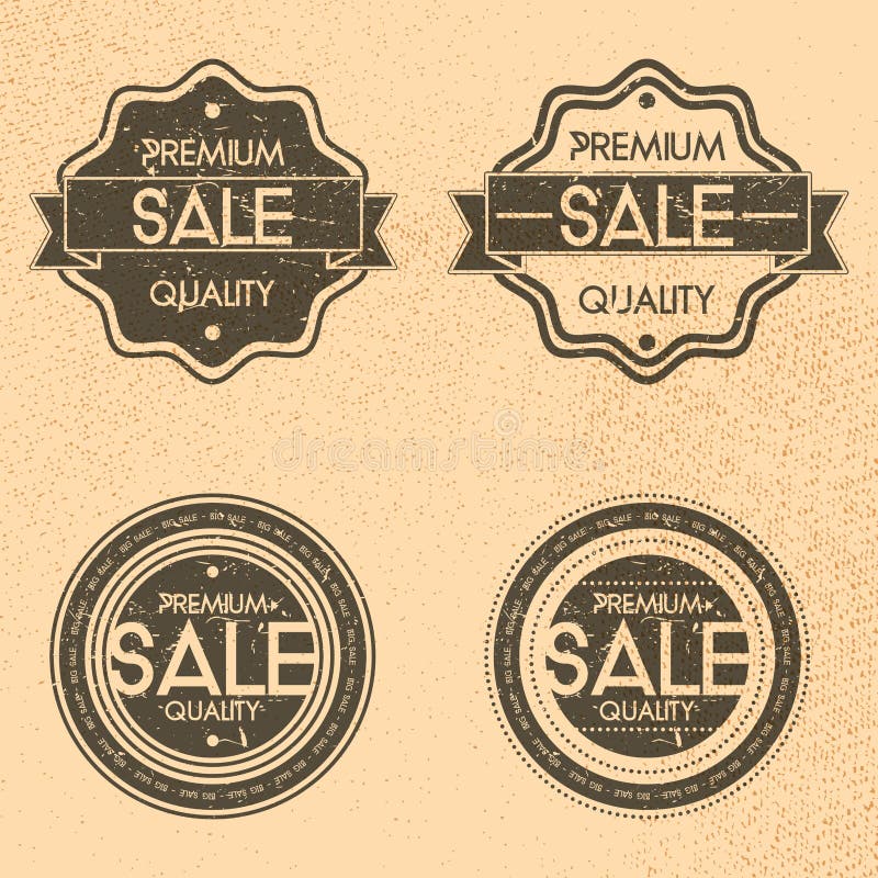 Set of Different Labels Isolated on Background Stock Illustration ...
