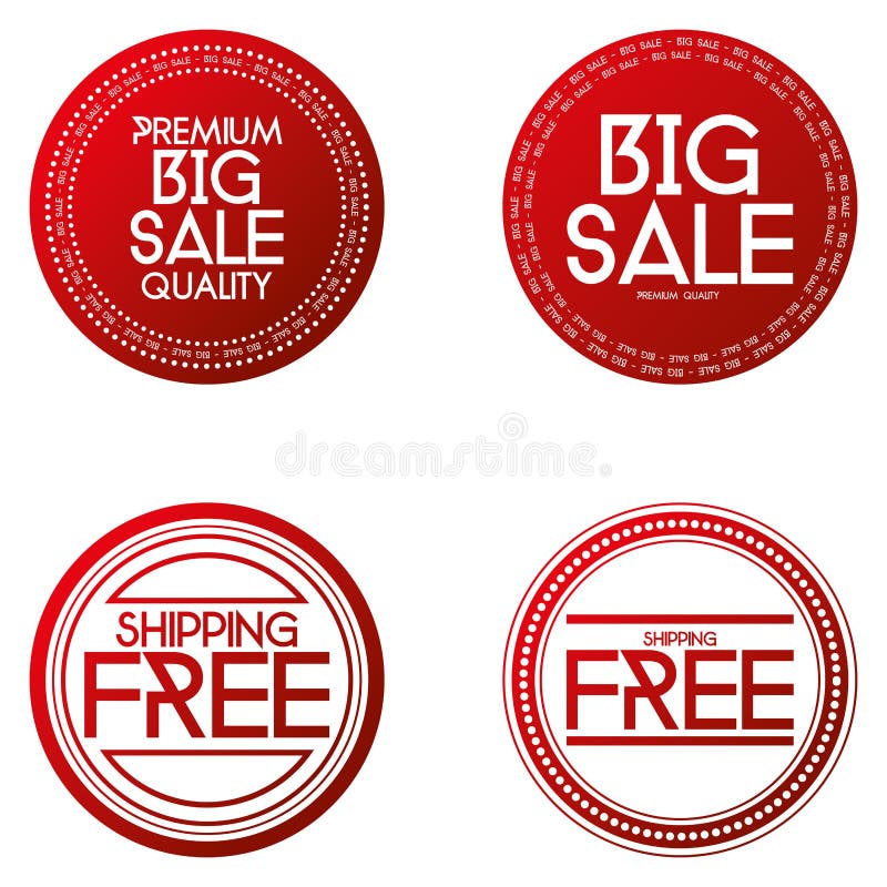 Set of Different Labels Isolated on Background Stock Illustration ...