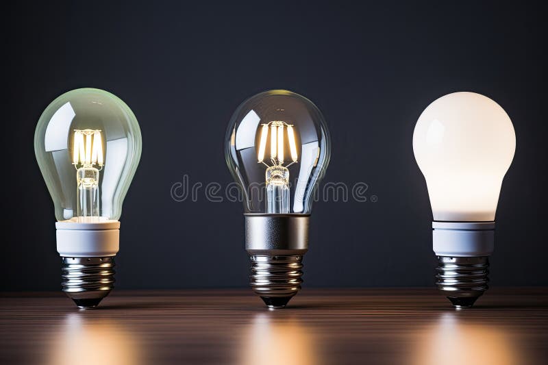 Set of Different Light Bulbs, Commonly Used Different Types Light Bulb ...