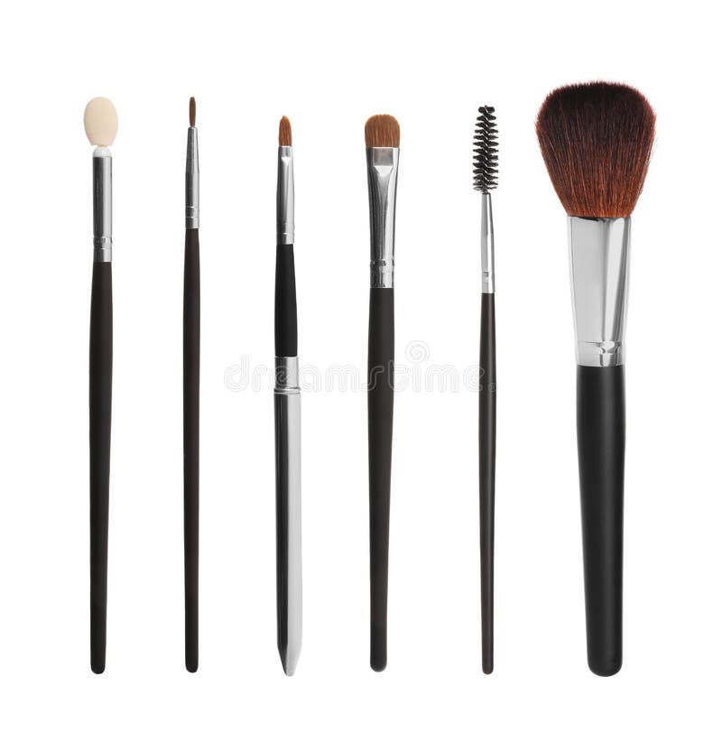 Set with Different Makeup Brushes for Applying Cosmetic Products on ...