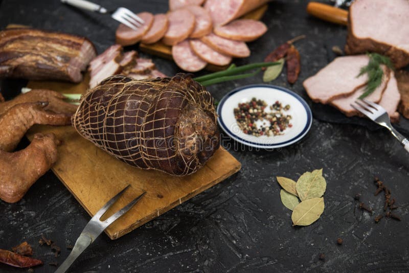 Set of different meat food stock image. Image of food - 86100025