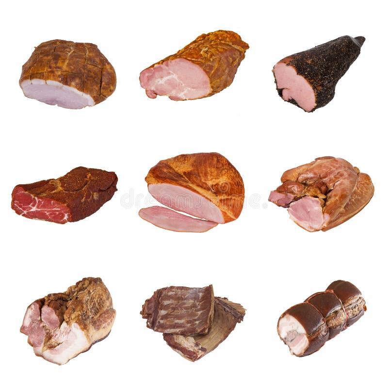 Set of a Different Meat Products Stock Photo - Image of culinary ...