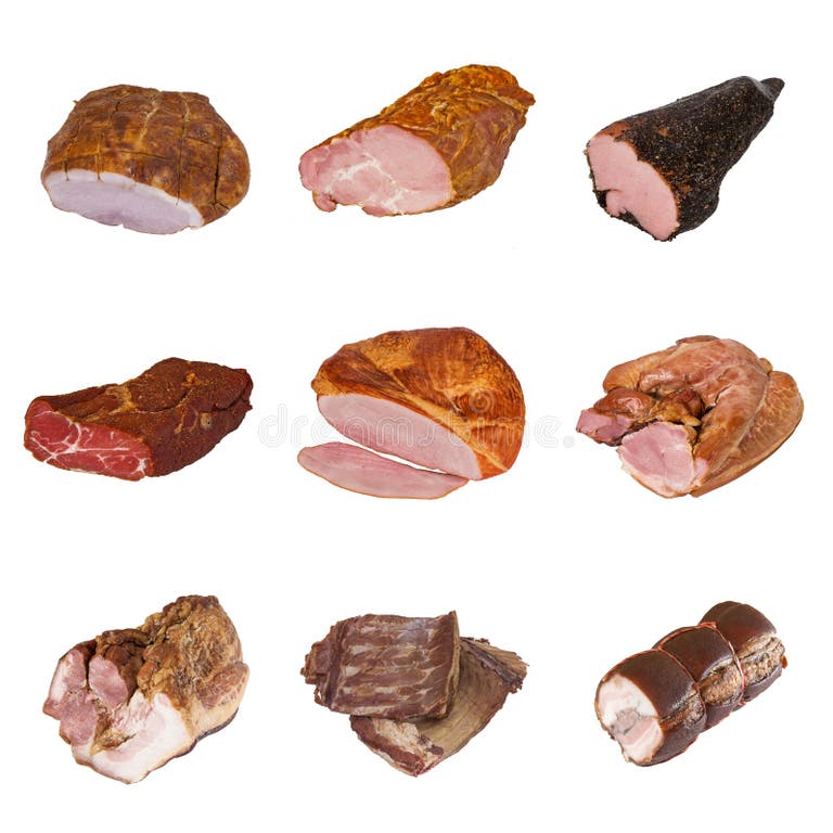Set of a Different Meat Products Stock Image - Image of culinary, chop ...