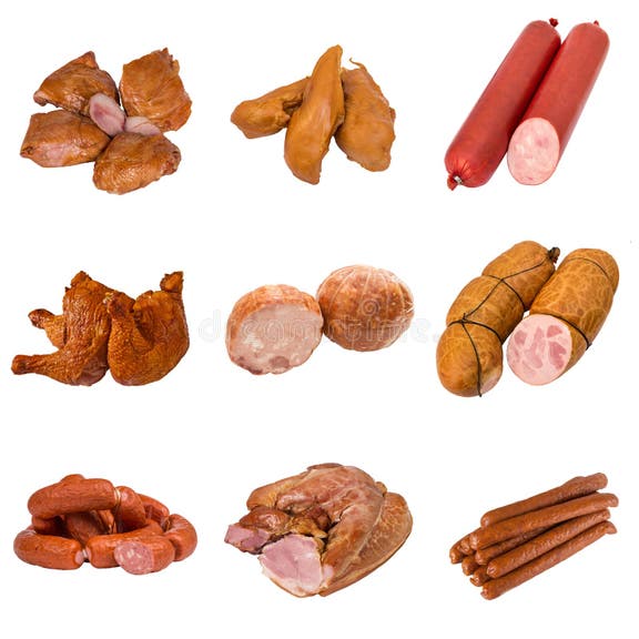 Set of a Different Meat Products Stock Image - Image of beef, bunch ...