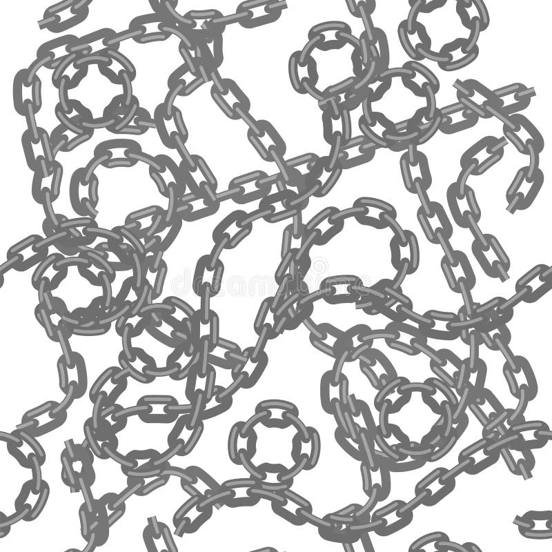 Set of Different Metal Chains Isolated on White Background. Metallic ...