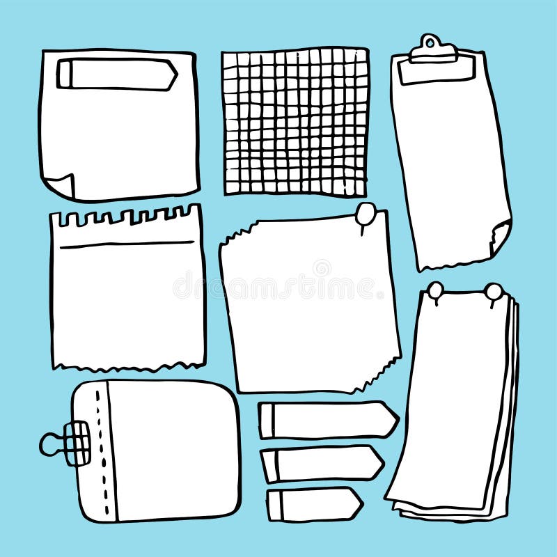 Stick Note Papers Vector Set Stock Illustrations – 392 Stick Note ...