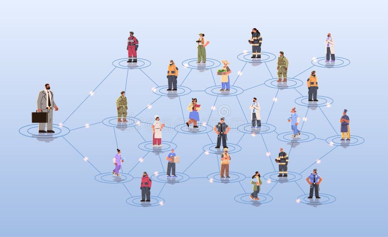 Set Different Occupation People Diverse Workers of Various Professions ...