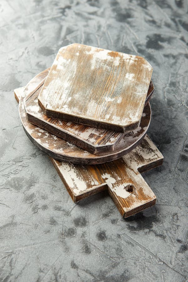 Set of Different Old Wooden Chopping Boards Stock Image - Image of ...