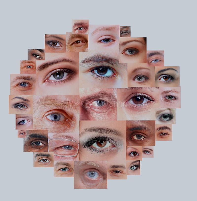 Set of Different Open Eyes. Stock Photo - Image of light, male: 107918822
