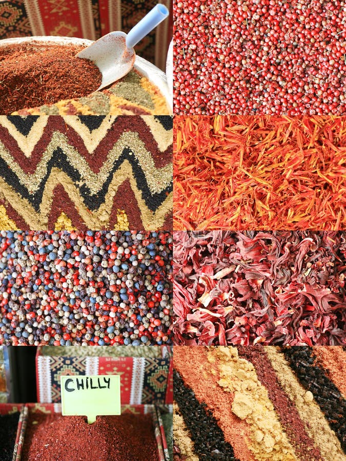 Set of Different Oriental Spices Stock Image - Image of indian, leaf ...
