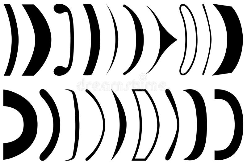 Set of Different Parentheses or Round Brackets Illustration Stock ...