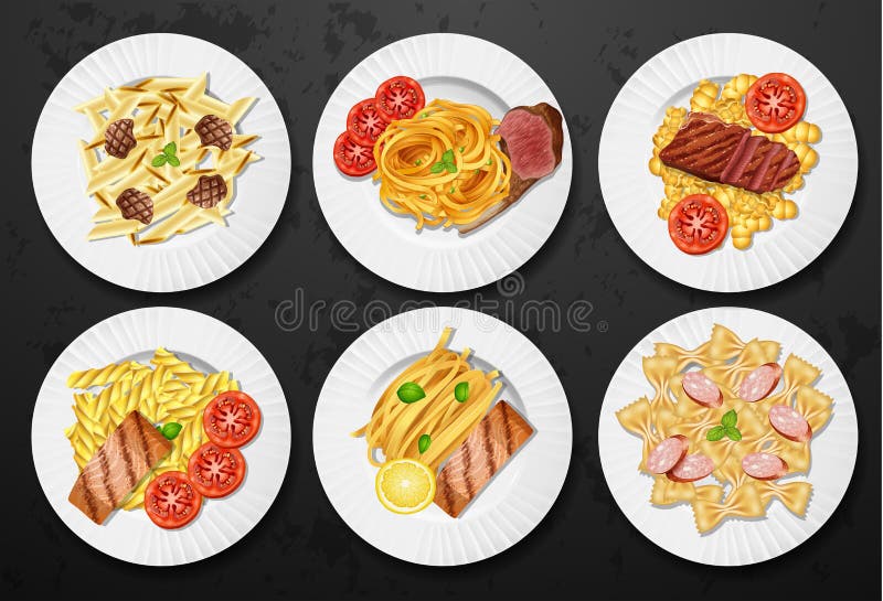 Different pasta types stock vector. Illustration of cooking - 24395274
