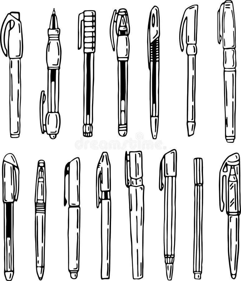 Pens Stock Illustrations – 7,598 Pens Stock Illustrations, Vectors ...