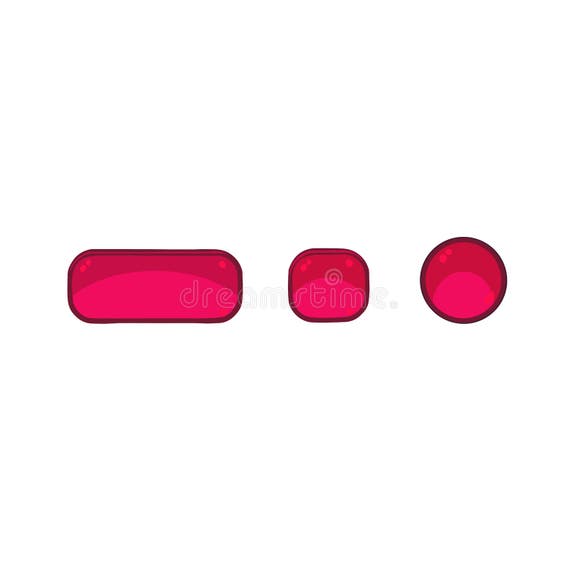 Set of Different Pink Button for Game or Website Stock Vector ...