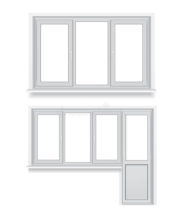 Set of Different Plastic Windows Stock Vector - Illustration of design ...
