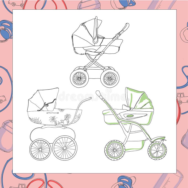 Prams Stock Illustrations – 188 Prams Stock Illustrations, Vectors ...